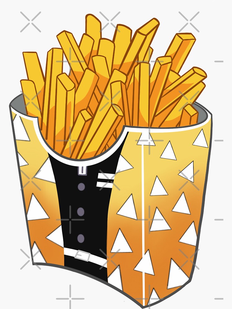 "French Fry - Demon Slayer - Zenitsu " Sticker for Sale by HHGizmo ...