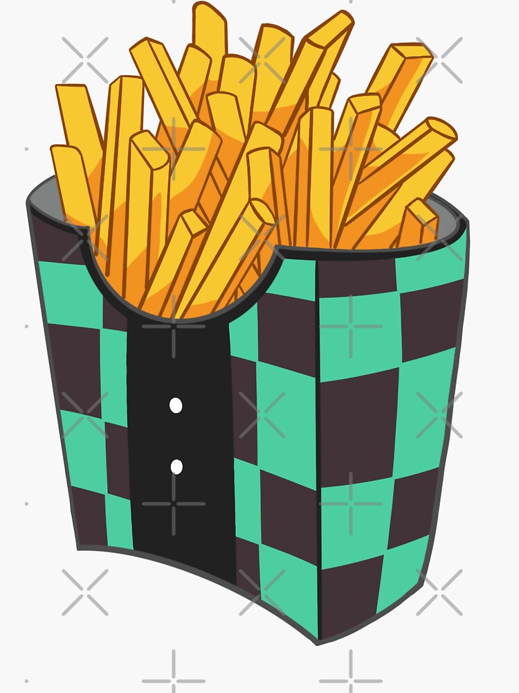 "French Fry - Demon Slayer - Tanjirou Kamado" Sticker for Sale by ...