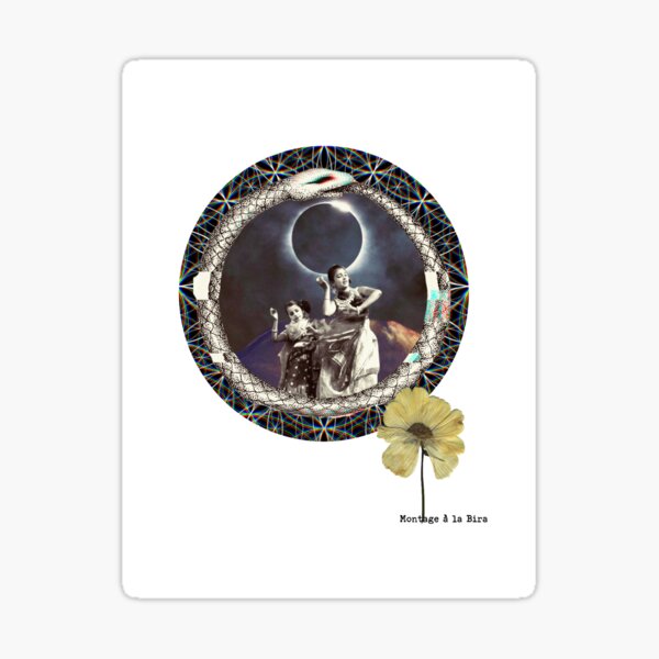 "Lunar eclipse..." Sticker for Sale by montagealabira | Redbubble