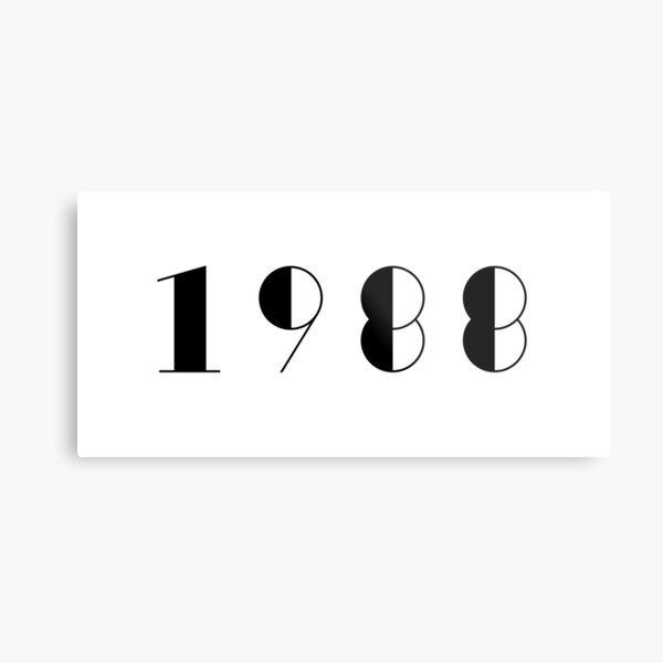 Lámina metálica «Nacido en 1988 Vintage Numbers Fecha de nacimiento del ...