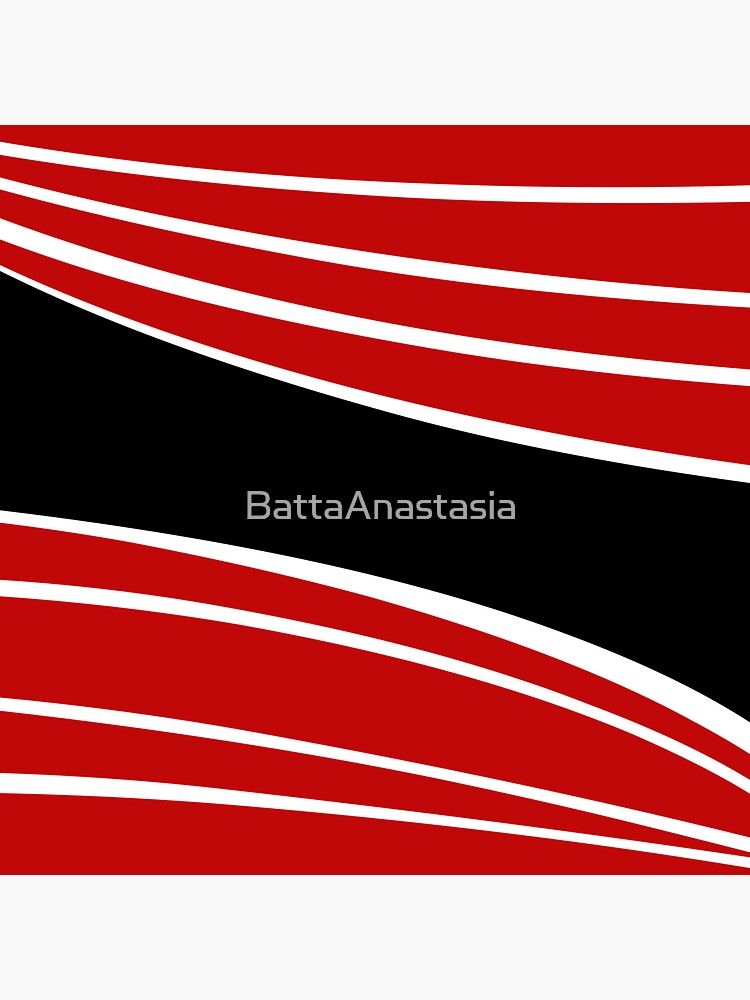 "Abstract design with red and white curves" Sticker for Sale by ...