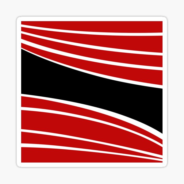 "Abstract design with red and white curves" Sticker for Sale by ...