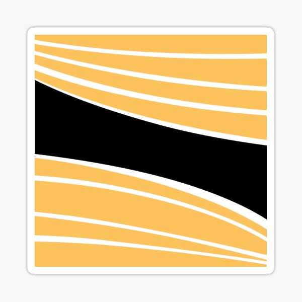 "Abstract design with yellow and white curves" Sticker for Sale by ...