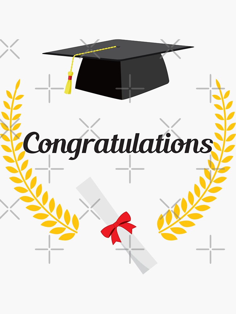 "Congratulations Graduation" Sticker for Sale by RaionKeiji | Redbubble
