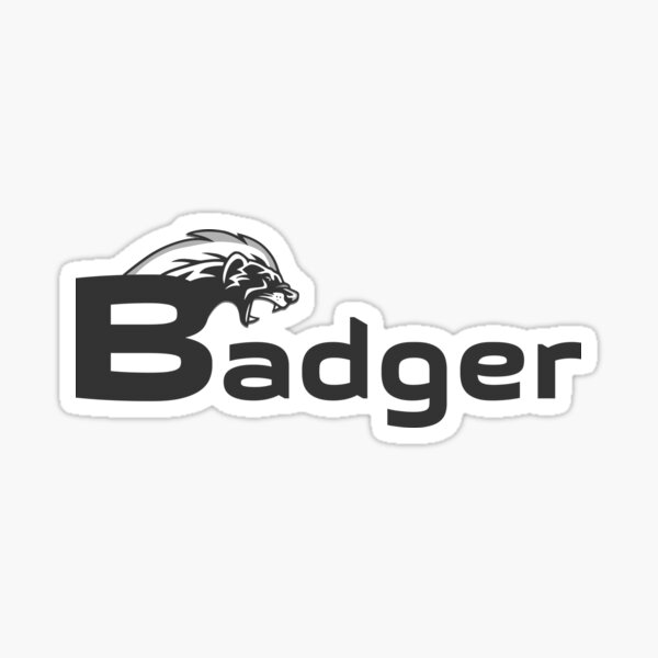 "Angry badger logo type T" Sticker for Sale by badgersmerch | Redbubble