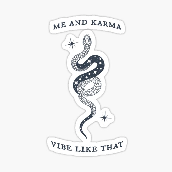 "karma!" Sticker for Sale by theerastour | Redbubble