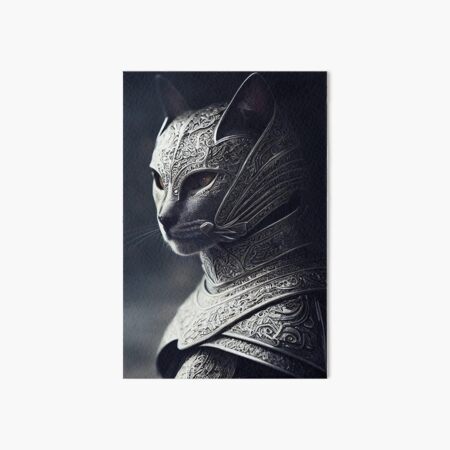 "Darken kneeling cat knight portrait finely detailed armor intri ...