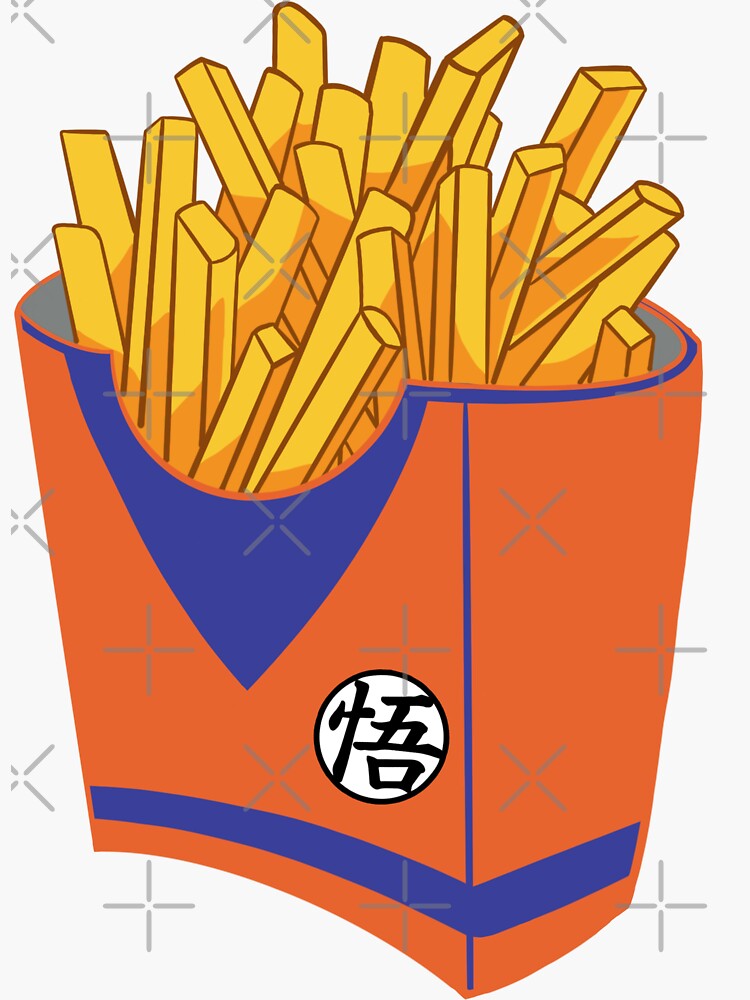 "French Fry - Dragon Ball - Goku" Sticker for Sale by HHGizmo | Redbubble