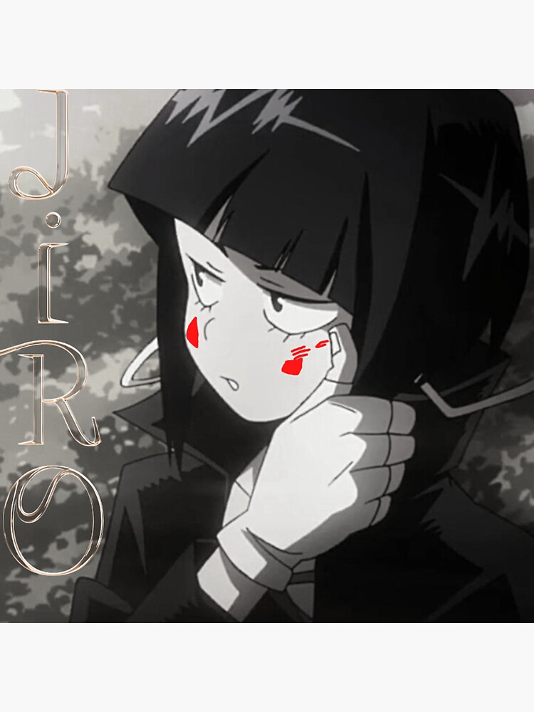"Jiro Black And White Design From Boku No Hero Academia." Sticker for ...