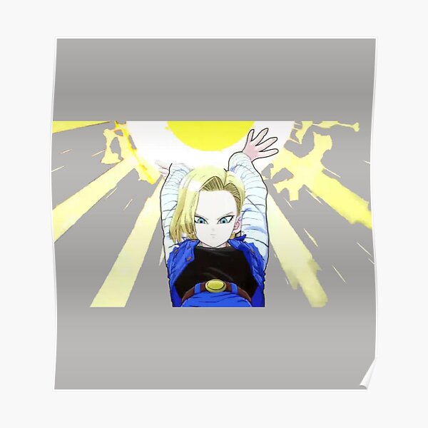 "Android 18 - Energy Wave" Poster for Sale by Frame-n-Play | Redbubble