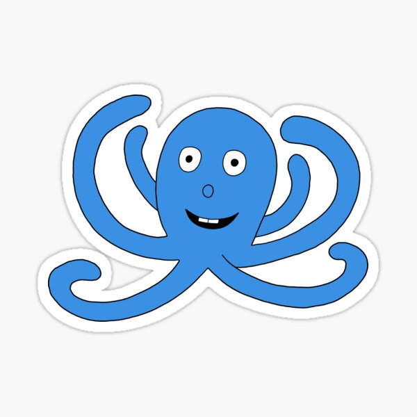 "A blue octopus" Sticker for Sale by sketcherin | Redbubble