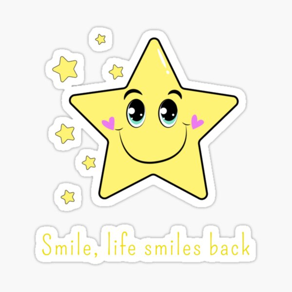 "Express smile life smiles back" Sticker for Sale by themeastar | Redbubble