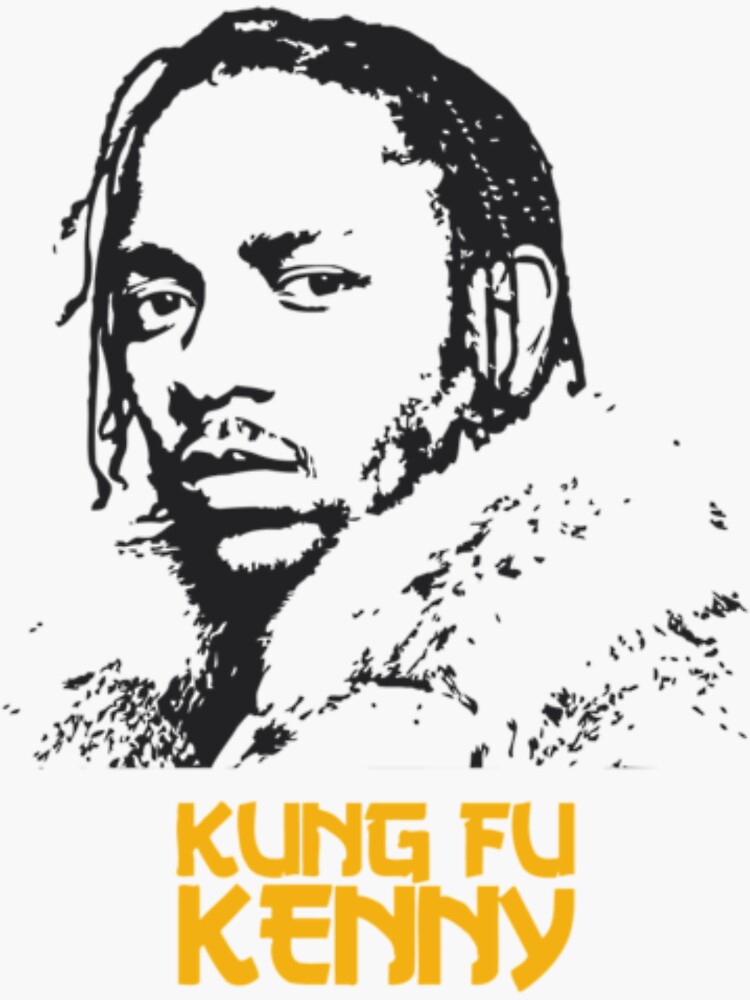 "kendrick lamar do kung fu " Sticker for Sale by SusanBaffleGear ...