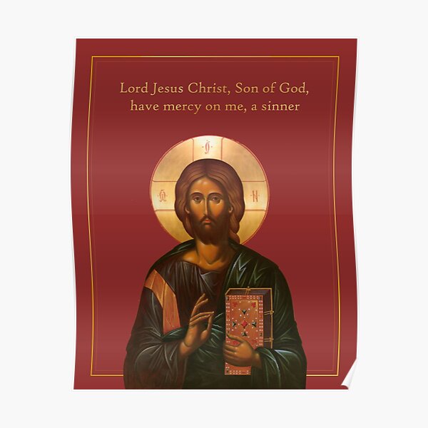 "Jesus Prayer Icon Eastern Orthodox Church" Poster for Sale by ...