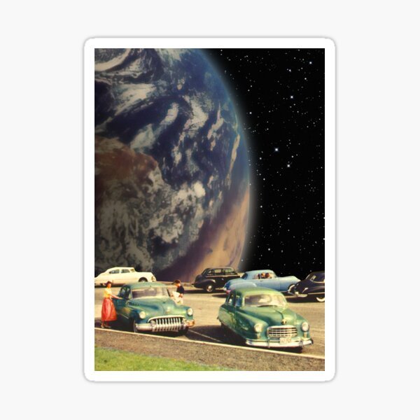 "Pitstop on Highway Outer-Space " Sticker for Sale by maisiekane ...
