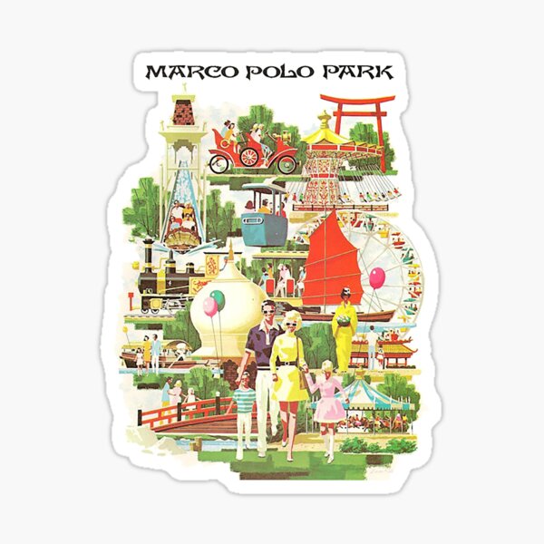 "Marco Polo Park Vintage Florida Theme Park " Sticker for Sale by ...