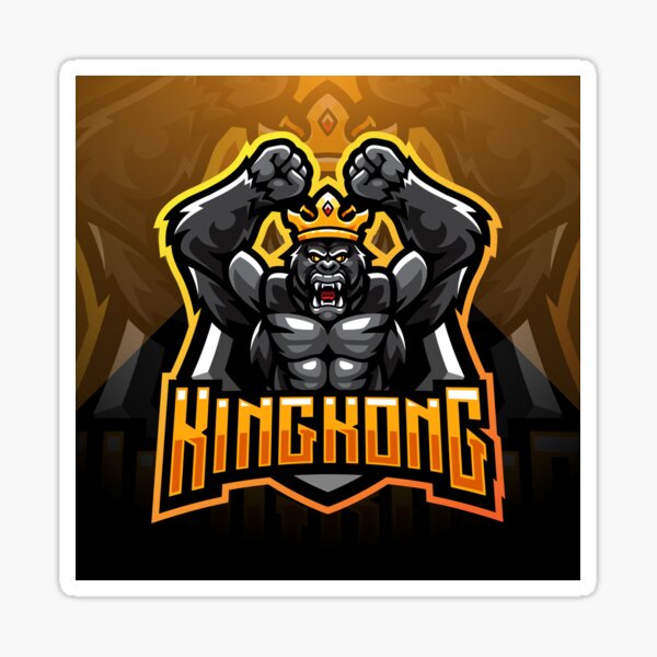 "King Kong" Sticker for Sale by WOLFFOLINS | Redbubble