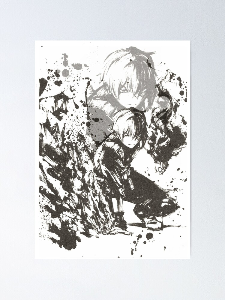 "Todoroki Shouto ink poster" Poster for Sale by Daimonxart | Redbubble