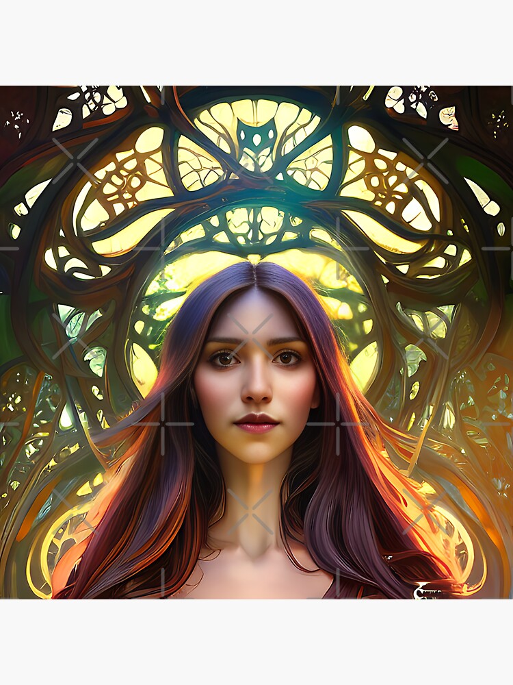 "An elf girl in a fantasy elf house" Sticker for Sale by Artaverse ...