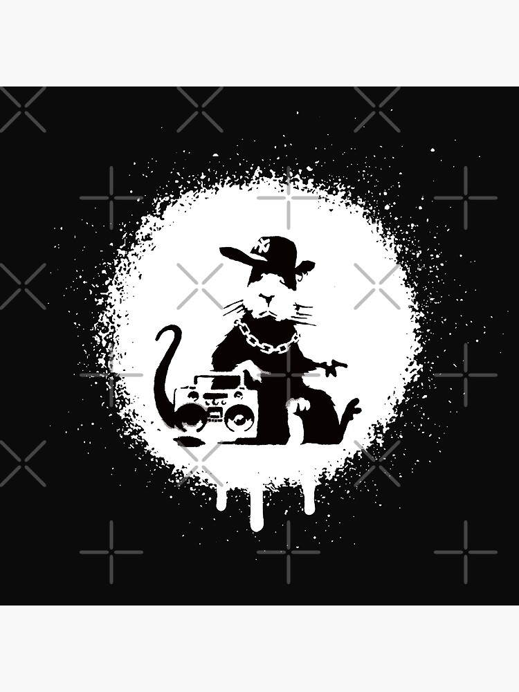 "Banksy Hip Hop Rat - Spray Paint Street Art Urban Graffiti" Art Print ...