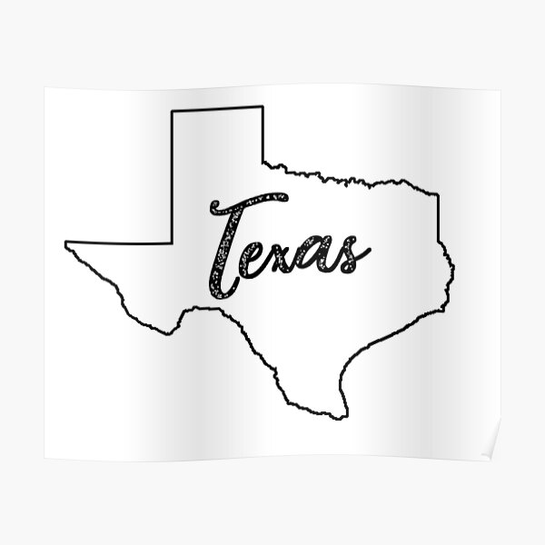 "State Outline - Texas Fancy" Poster for Sale by Nicole-Owens | Redbubble