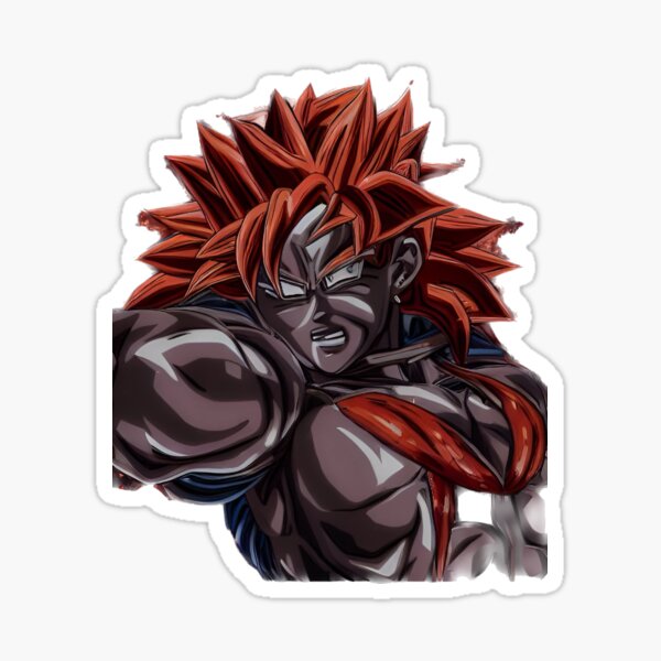 "Dark Red Hair Anime- Heavy Body Muscle" Sticker for Sale by Deity1 ...