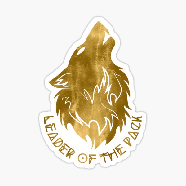 "Leader of the Pack - Watercolor Gold Foil Howling Alpha Wolf Head ...