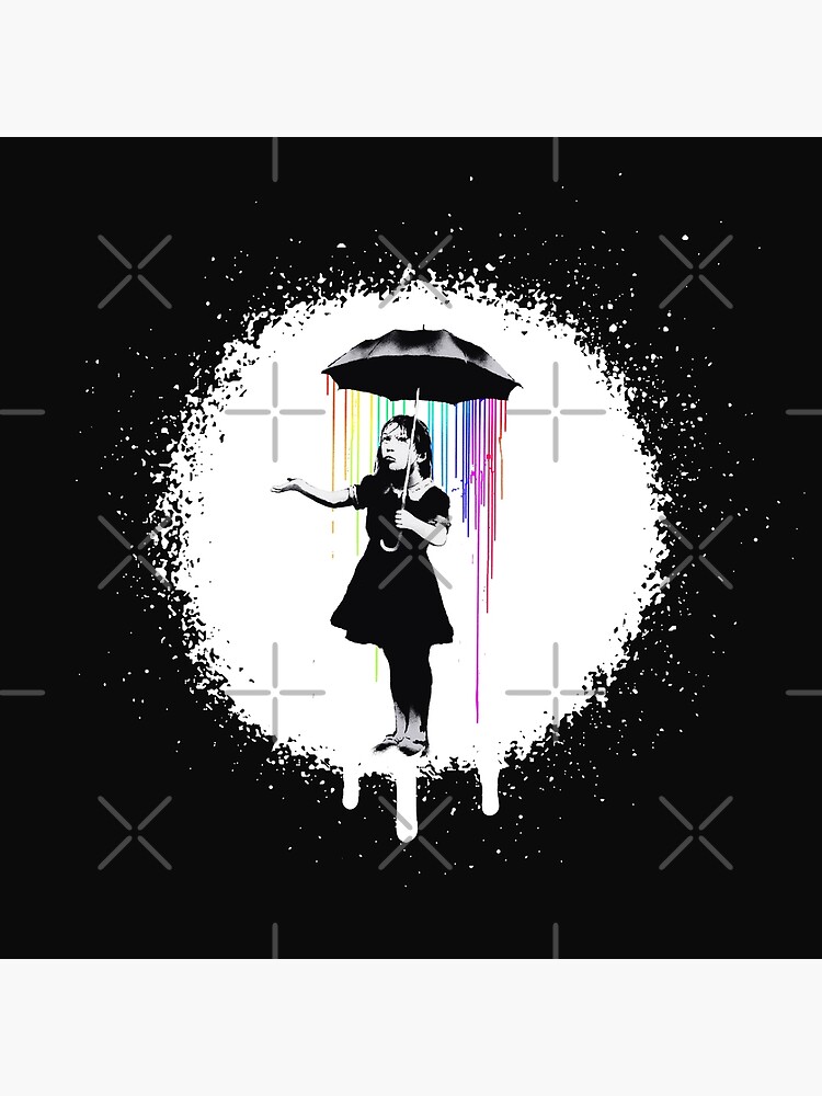 Banksy Rain Girl Poster For Sale By We Are Banksy Redbubble