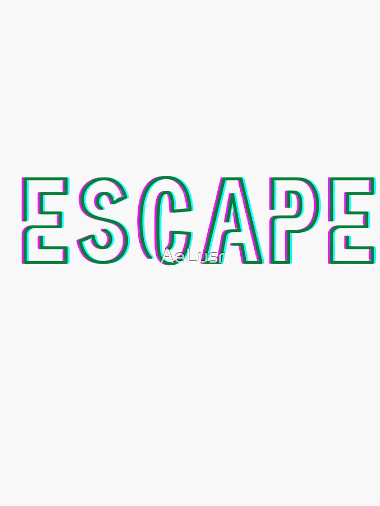 "Escape" Sticker for Sale by AeLusr | Redbubble