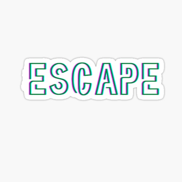 "Escape" Sticker for Sale by AeLusr | Redbubble