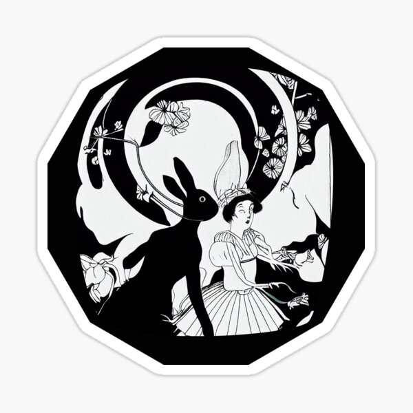 "Alice and the White Rabbit" Sticker for Sale by wonderlandshops ...
