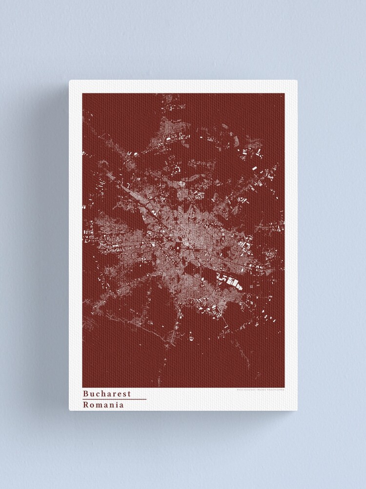 Lienzo «Bucarest - mapa de la ciudad / mapa / plano de la figura ...