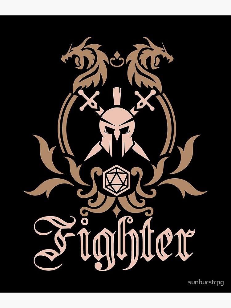 "D&D Fighter Class Simple Emblem | Dungeons and Dragons" Poster for ...
