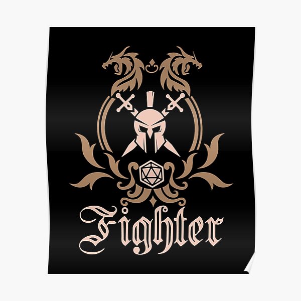 "D&D Fighter Class Simple Emblem | Dungeons and Dragons" Poster for ...