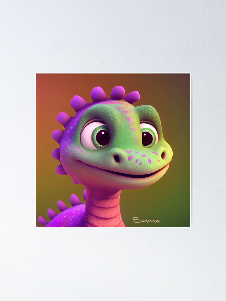 Póster «Bebé Dinosaurio Dino Bambino - Emma» de KOTOdesign | Redbubble