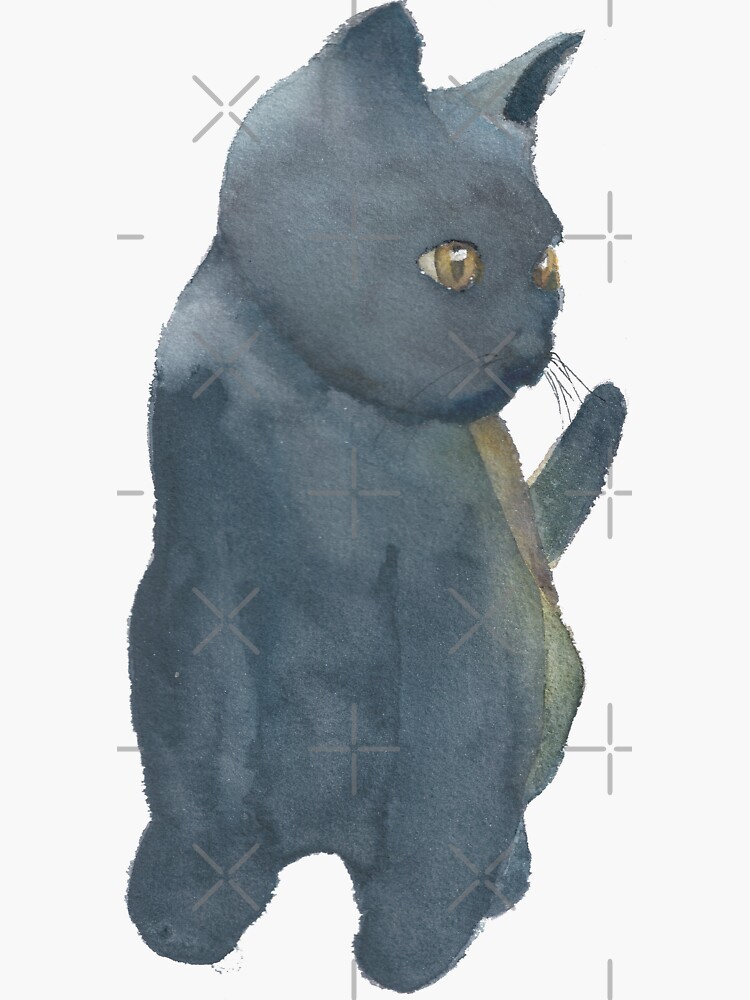 "Shadow, the black cat" Sticker for Sale by SharonRoseR | Redbubble