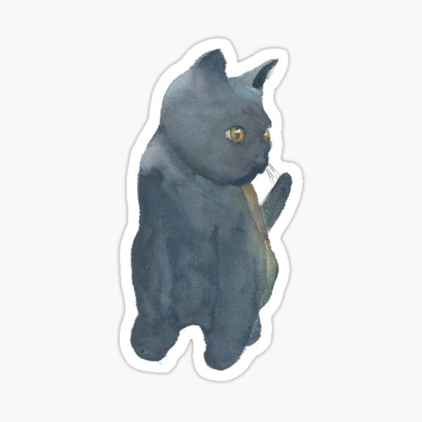 "Shadow, the black cat" Sticker for Sale by SharonRoseR | Redbubble