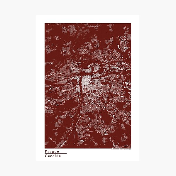Lámina fotográfica «Praga - plano de la ciudad / mapa / plano de la ...