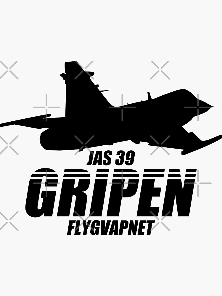 "JAS 39 Gripen" Sticker for Sale by StrongVlad | Redbubble