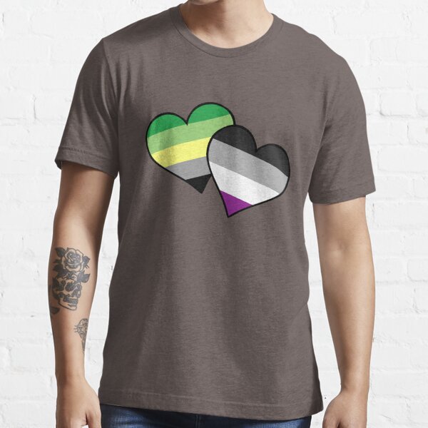 "AroAce Hearts" T-shirt for Sale by porcupride | Redbubble | aroace t ...
