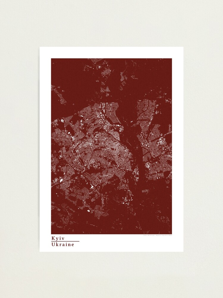 Lámina fotográfica «Kyiv - plano de la ciudad / mapa / plano de la ...