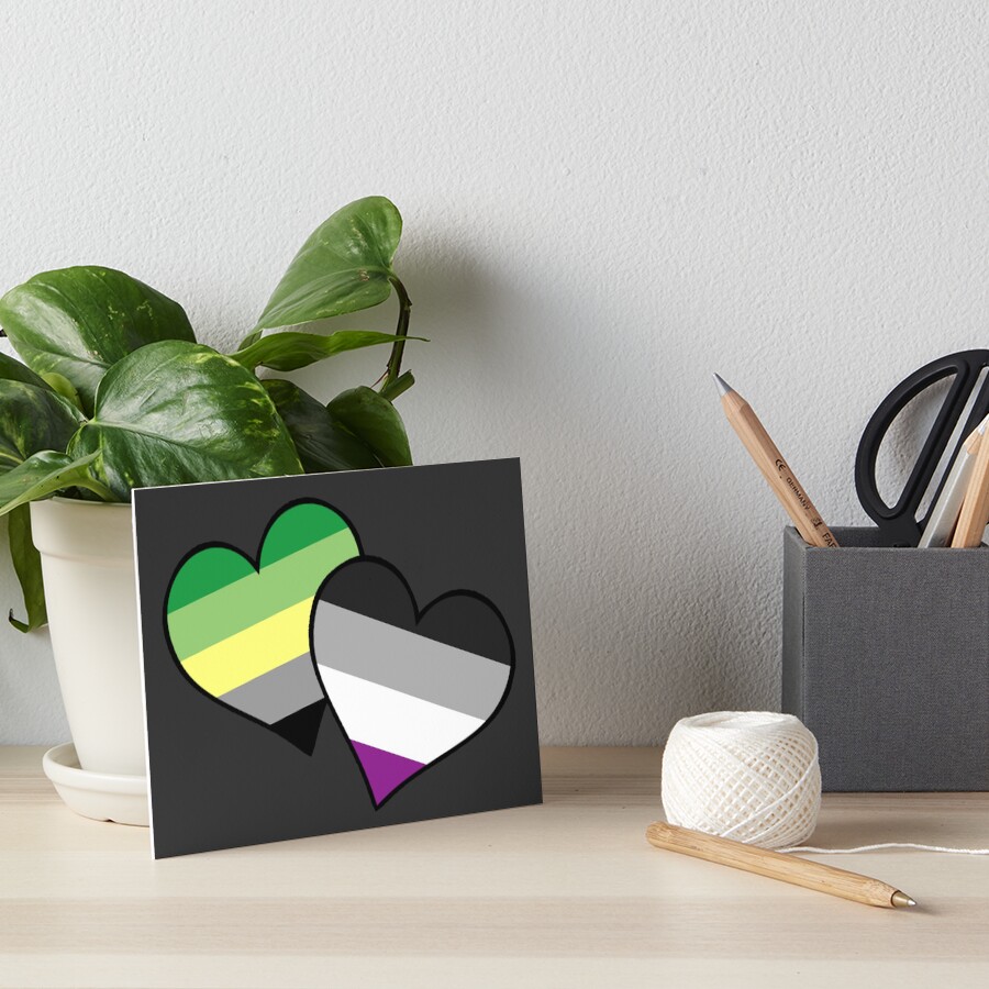 "AroAce Hearts" Art Board Print for Sale by porcupride | Redbubble