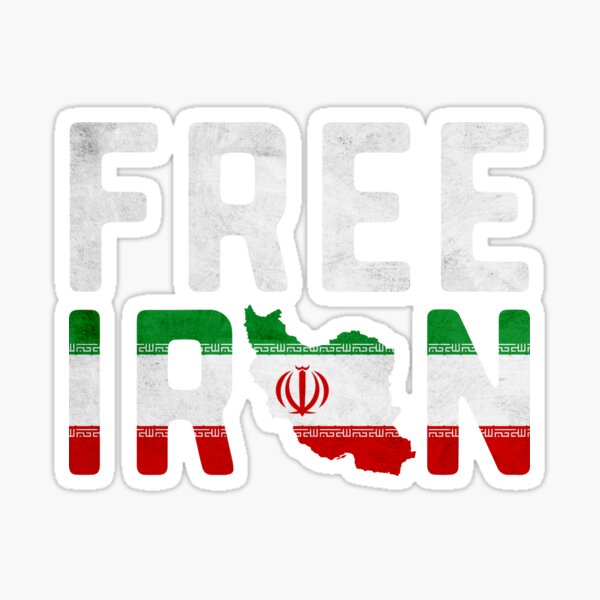 "Free Iran Iranian Flag Grunge Vintage " Sticker for Sale by alenaz ...