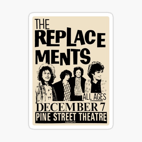 "Live The Replacements" Sticker for Sale by threeampersands | Redbubble