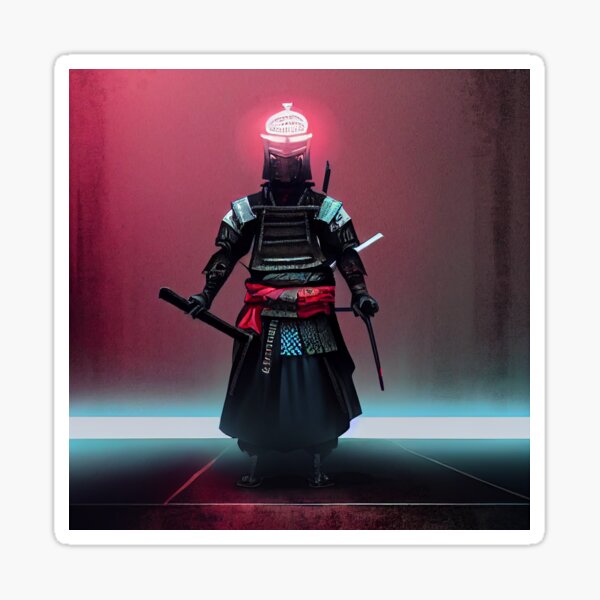 "Japanese Cyberpunk Samurai" Sticker for Sale by Ribbsgrowback17 ...