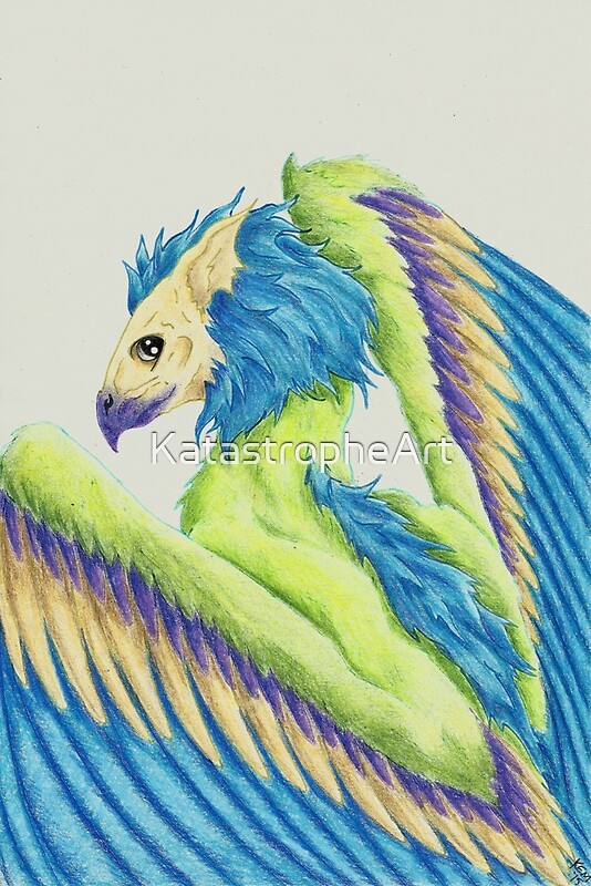"Colorful Gryphon" by KatastropheArt | Redbubble