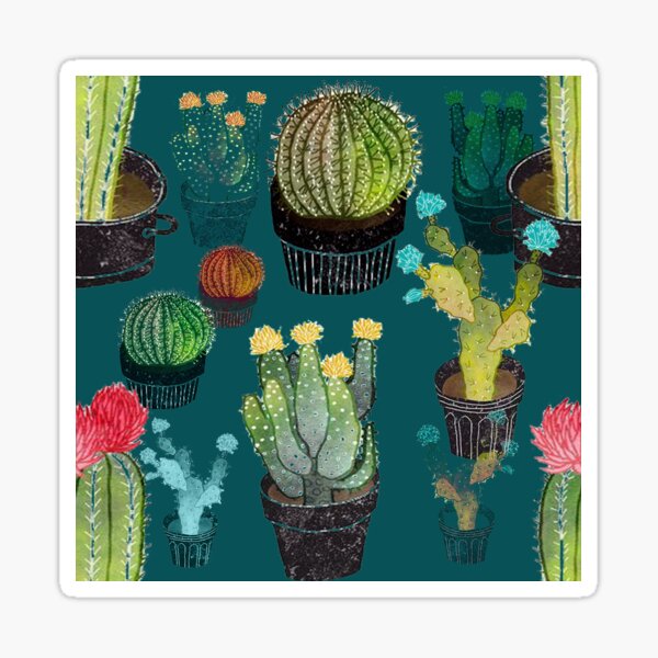 "Cactus" Sticker for Sale by ArtSebastian | Redbubble