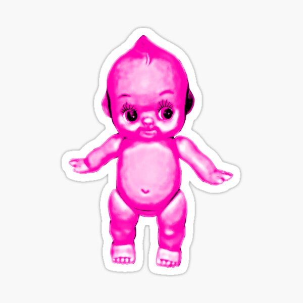 "Pink Kewpie Doll" Sticker for Sale by Shyextravaganza | Redbubble