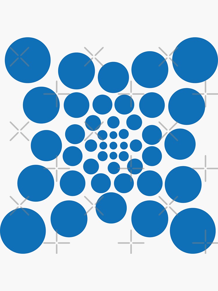 "Bolas azuis em tamanhos diferentes circular" Sticker for Sale by ...
