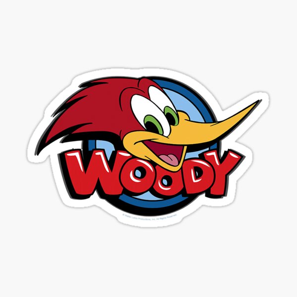 "Woody Woodpecker Large Face Logo" Sticker for Sale by braggssimplep ...